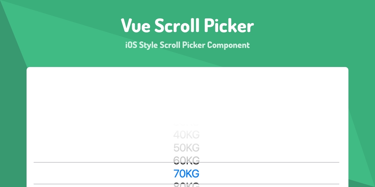 Vue Scroll Picker Ios Style Scroll Picker Component Made With Vuejs